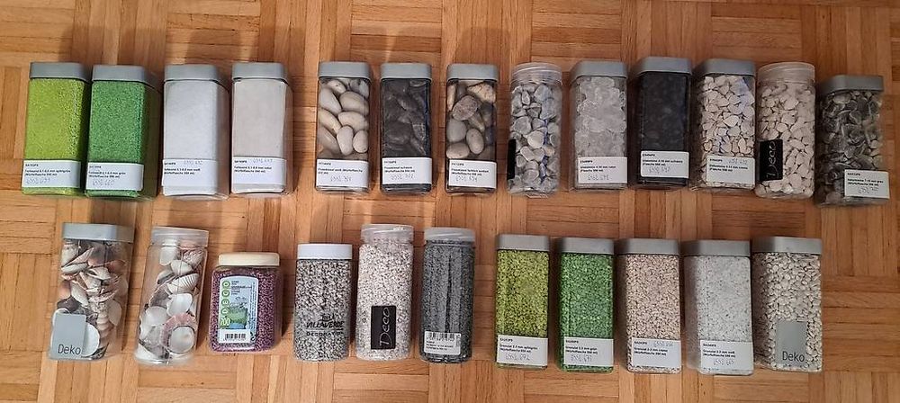 Flusskiesel,Farbsand,Granulat,Muscheln,Glas -Naursteine | Kaufen auf Ricardo