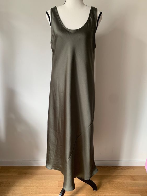 Toupy Midikleid Gr. M taupe/grau, Sommerkleid ärmellos Kleid (Gebraucht ...