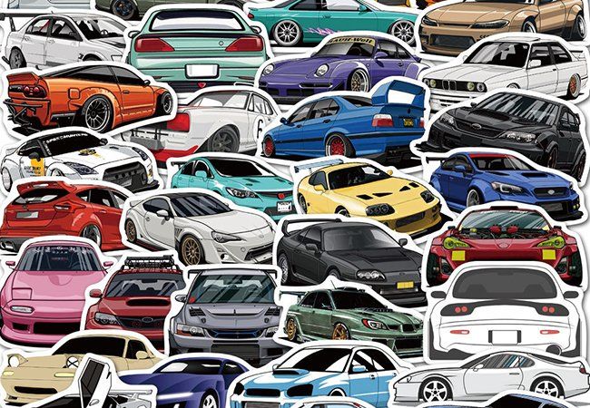 50 Stk. Sticker Aufkleber - Rennautos (Neu und originalverpackt) in St ...