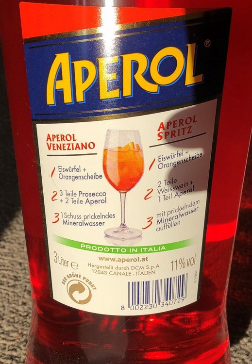Aperol 3 Liter in 1 Flasche! (Neu (gemäss Beschreibung)) in Magden für ...
