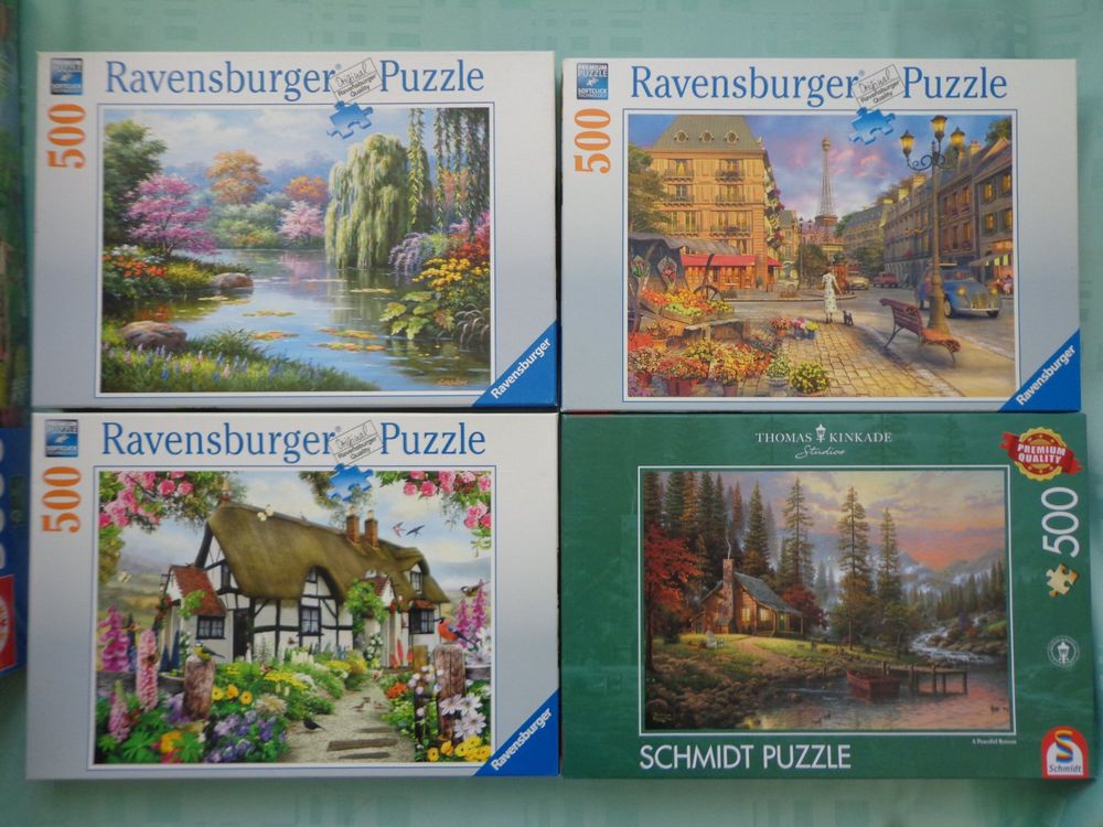 SET 4 Puzzles 500 Teile Ravensburger/Schmidt NEU & GEBRAUCHT | Kaufen auf Ricardo
