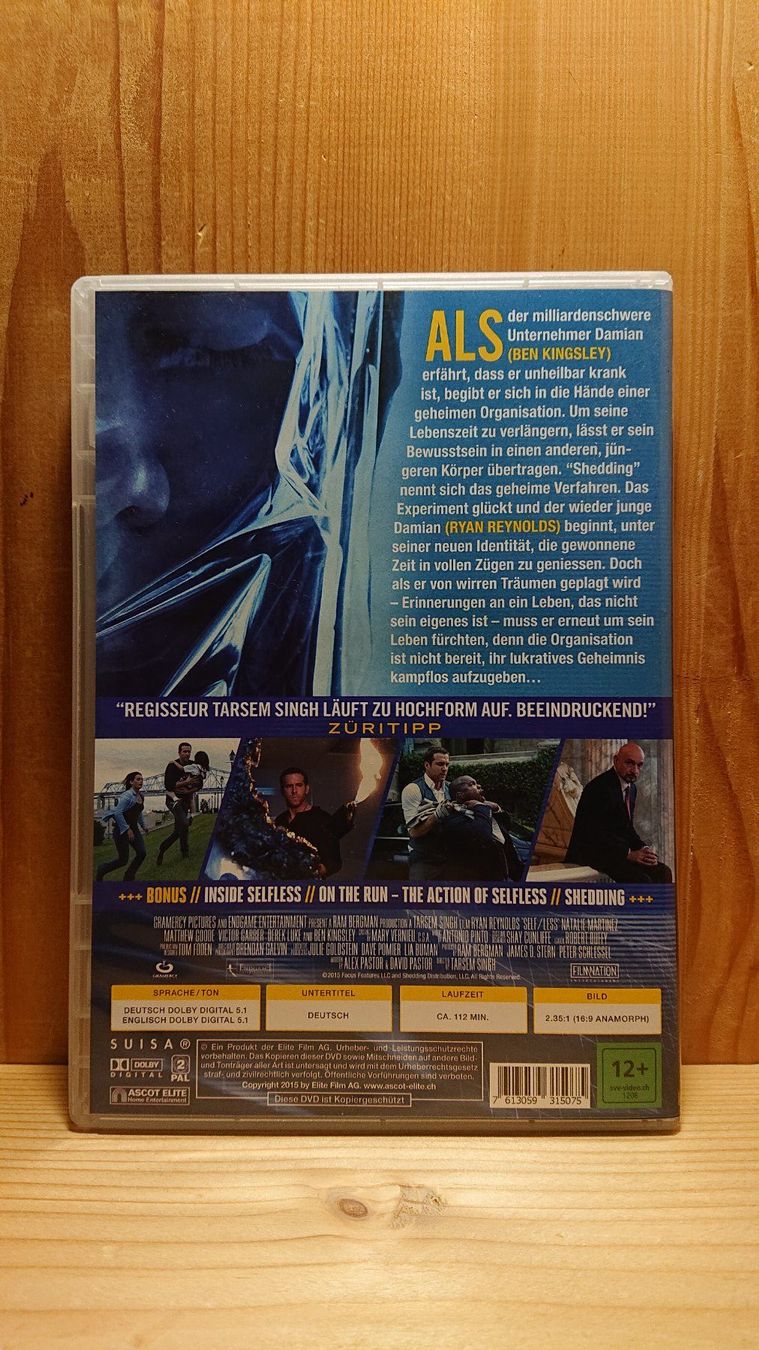 SELF/LESS DER FREMDE IN MIR DVD mit Ryan Reynolds (Gebraucht) in ...