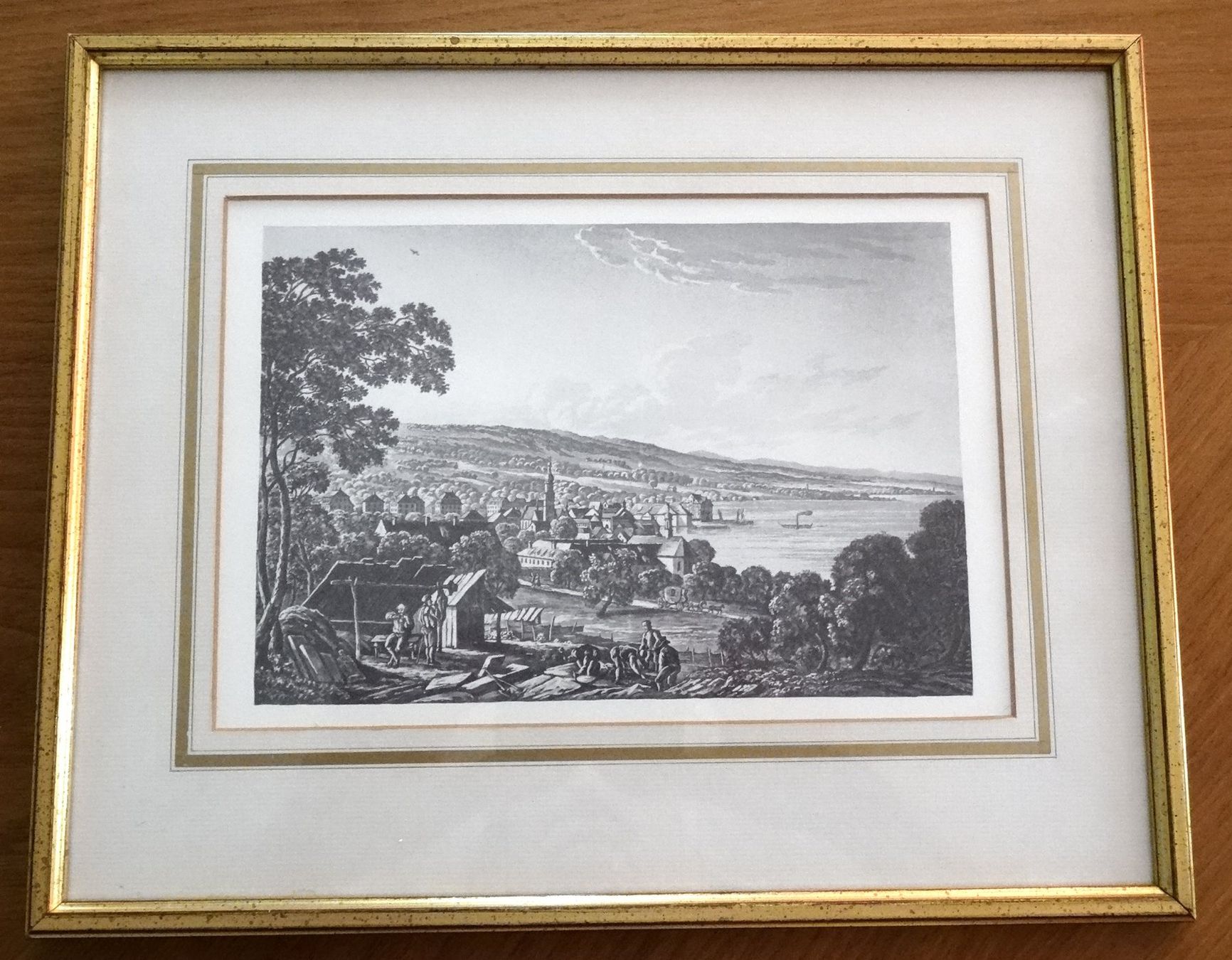 Rorschach, Sicht von obn auf das Kornhaus + Bodensee (Gebraucht) in Walzenhausen für CHF 12 ...