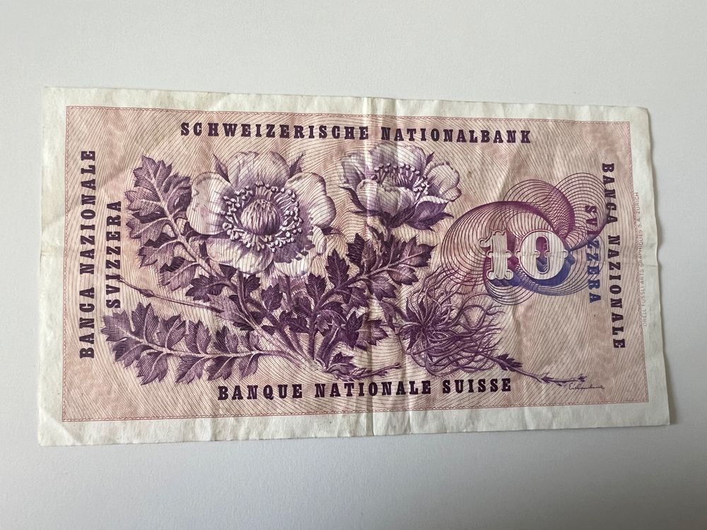 alte 10er Note Serie 52 I, No 038711, 15. Mai 1968 | Kaufen auf Ricardo
