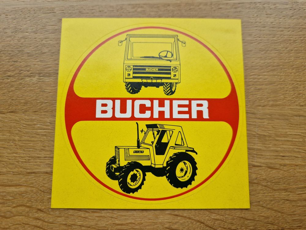 Original Bucher Fiat Traktor Transporter Aufkleber Sticker (Gebraucht ...