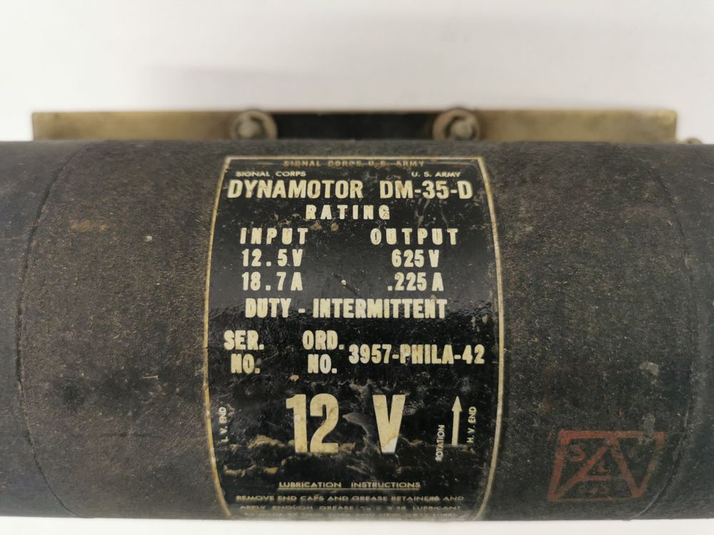 Signal Corps U.S. Army Dynamotor DM-35-D 1952 (Gebraucht) in Toffen für ...