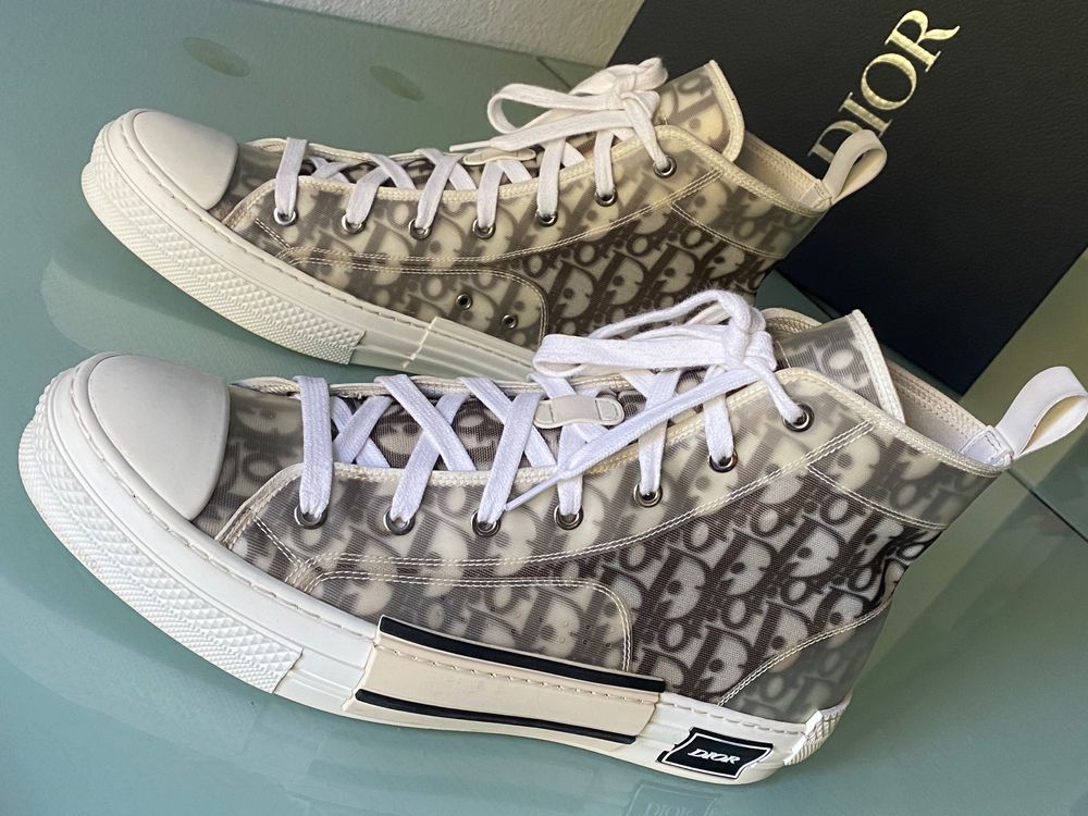 DIOR HOMME B23 Logo Oblique Motiv Hi Top Sneakers 44.5 | Kaufen auf Ricardo