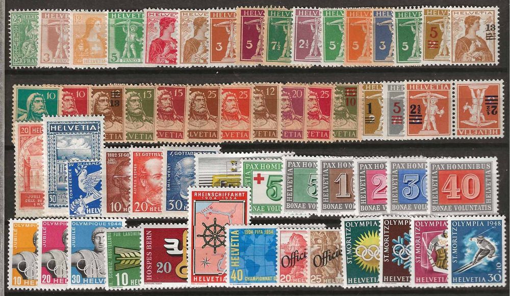 CH003 - Lot timbres CH neufs ** (D'occasion) à Trélex pour CHF 9 – avec ...