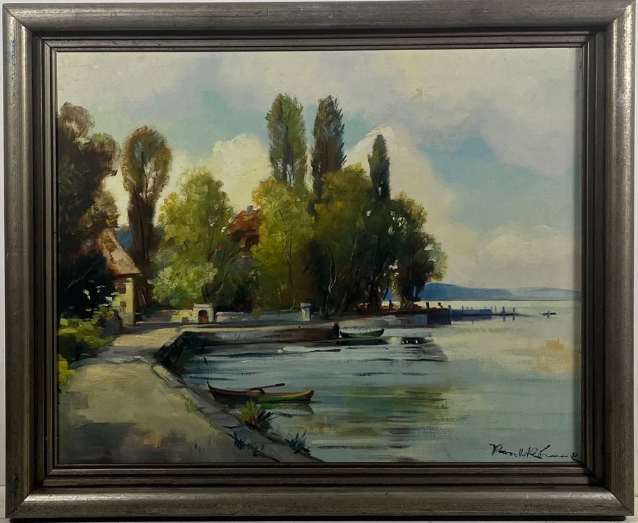 Paul Kömme (1891-1972) Seelandschaft mit Booten, Gemälde (Gebraucht) in Root für CHF 20 – mit ...