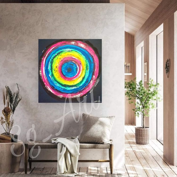 Acrylbild Circle Kreis bunt abstrakt (Neu und originalverpackt) in Rheinau für CHF 250 – mit ...
