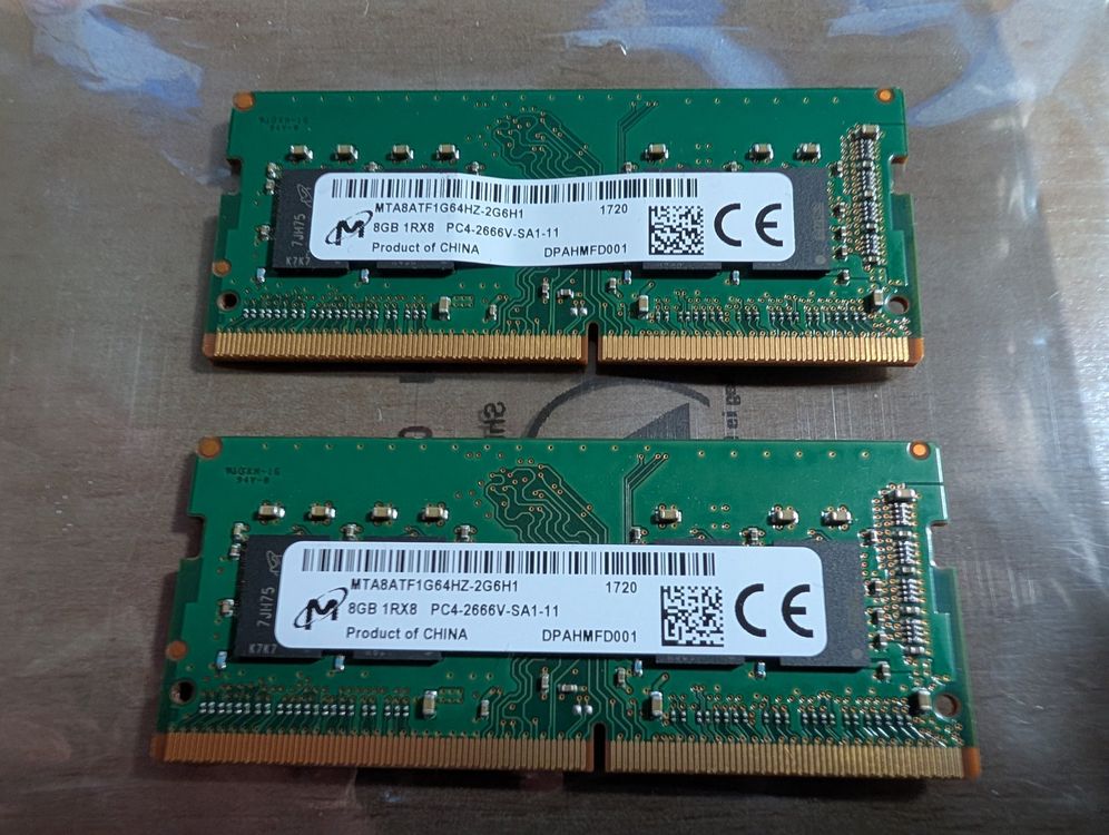 MT RAM 16 GB PC4-2666V ( 2 x 8 GB DDR4 RAM ) (Gebraucht) in Stans für ...