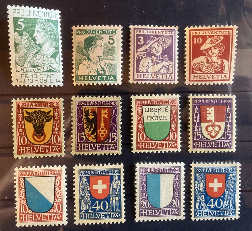 Los Pro Juventute 1913 - 1922 ungestempelt (*), SBK 158 Fr. (Gebraucht) in Flawil für CHF 15 ...