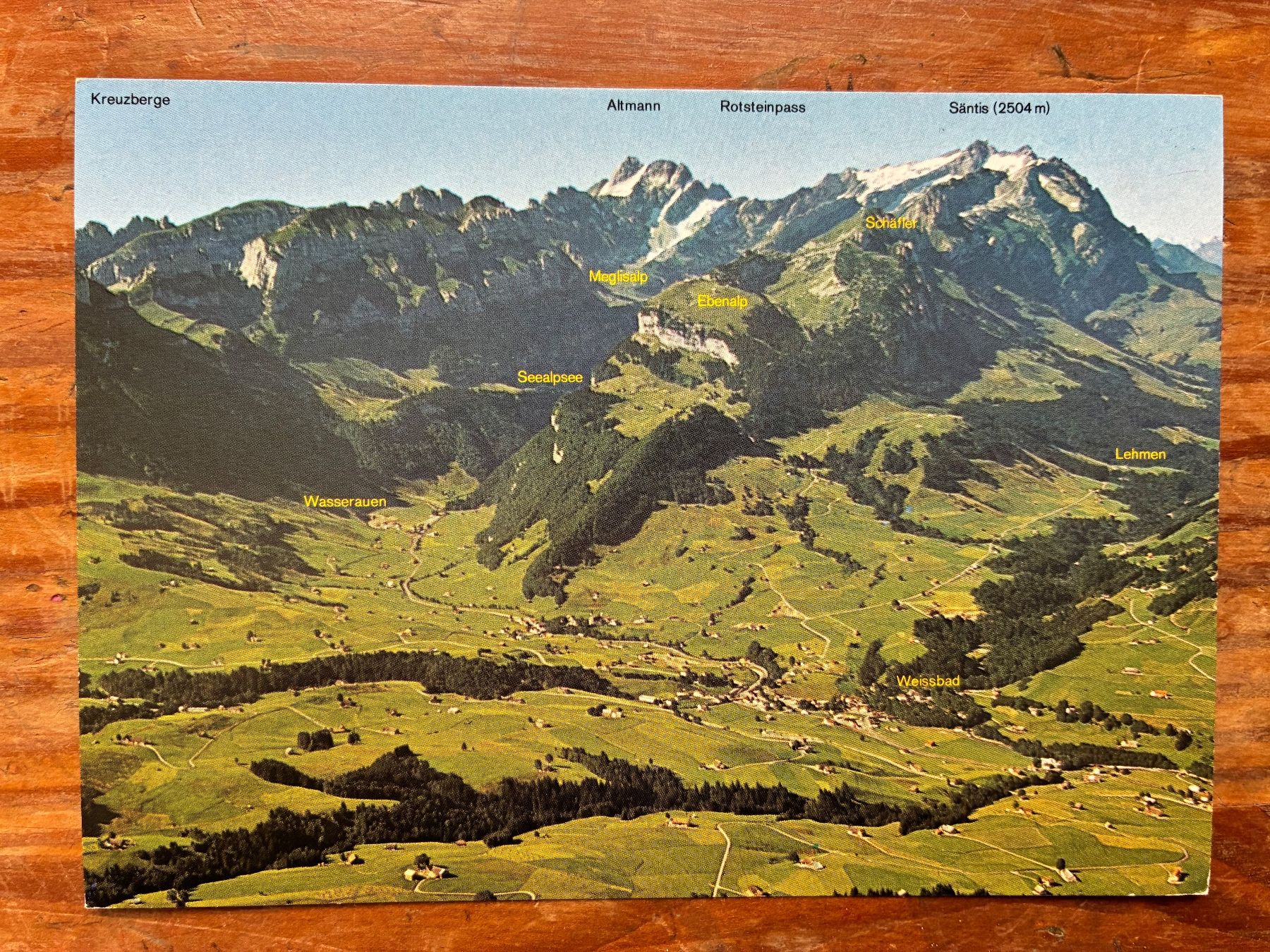 AK Aussicht von der Fähnern zum Alpstein, ungelaufen, um1970 (Gebraucht) in Urtenen-Schönbühl ...