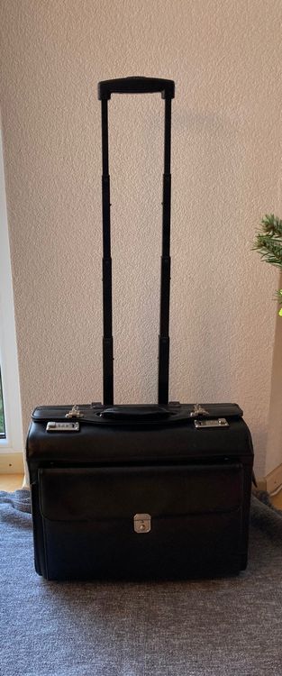 Echtleder Akten- Rollkoffer Pilotentasche Handgepäck (Gebraucht) in ...