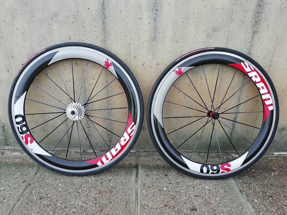 SRAM S60 Hochprofil LRS Clincher, Karbon/Alu Sram Body 9/10s (Gebraucht ...