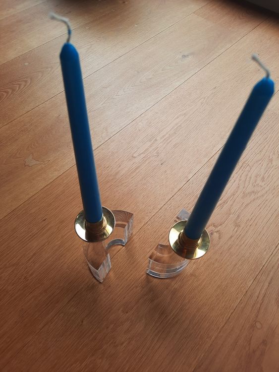 Bougeoirs Plexi et doré moderne (Gebraucht) in La Sarraz für CHF 43 ...