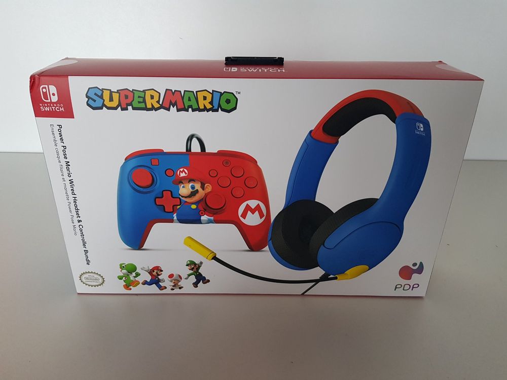Super Mario Headset & Controller Set Power Pose Mario (Neu) | Kaufen ...