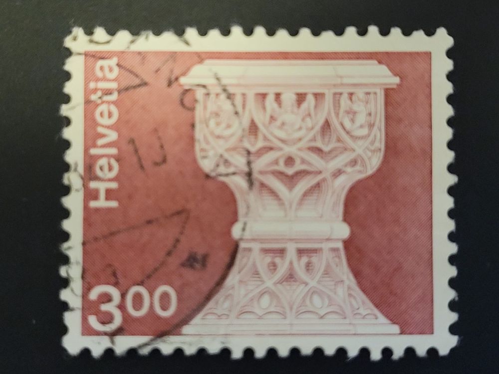Timbre CH 1978/80 - N° 612 - Mauritus-Kirche Saanen (Gebraucht) in Payerne für CHF 0.25 – mit ...