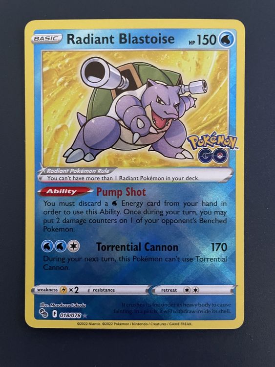 Pokemon Radiant Blastoise 018/078 | Kaufen auf Ricardo