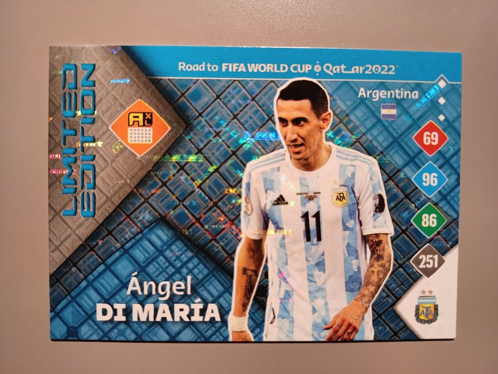 Panini WM 2022 Limited Edition ANGEL DI MARIA Card | Kaufen auf Ricardo