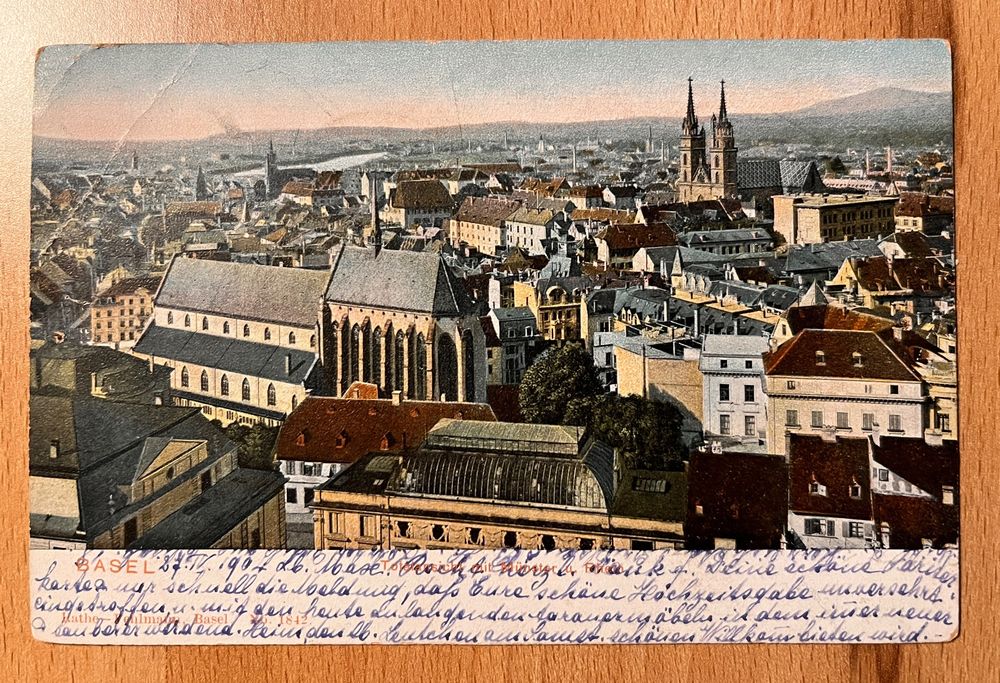 Antike Postkarte von Basel, 1904 | Kaufen auf Ricardo