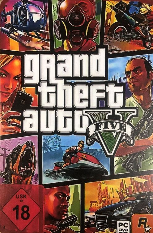 GTA 5 V Blechschild 30 x 20 cm Rockstar | Kaufen auf Ricardo