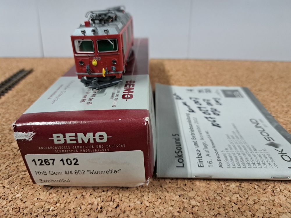 Bemo Gem 4/4 RhB 802 Zweikraftlok Murmeltier Digital-Sound (Neu (gemäss Beschreibung)) in ...
