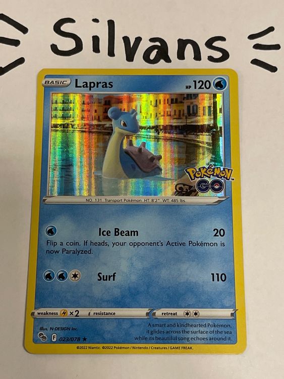Lapras Holo 023/078 Pokemon Go Englisch | Kaufen auf Ricardo