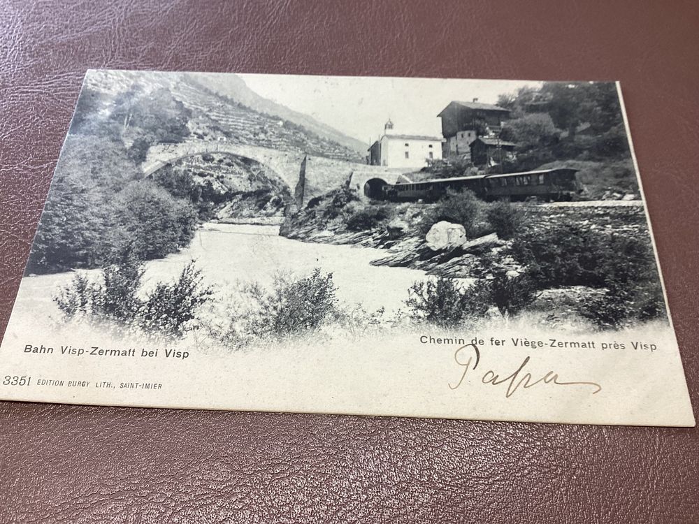 VIÉGE - ZERMATT TRAIN PRÈS VISP 1903 rare | Kaufen auf Ricardo