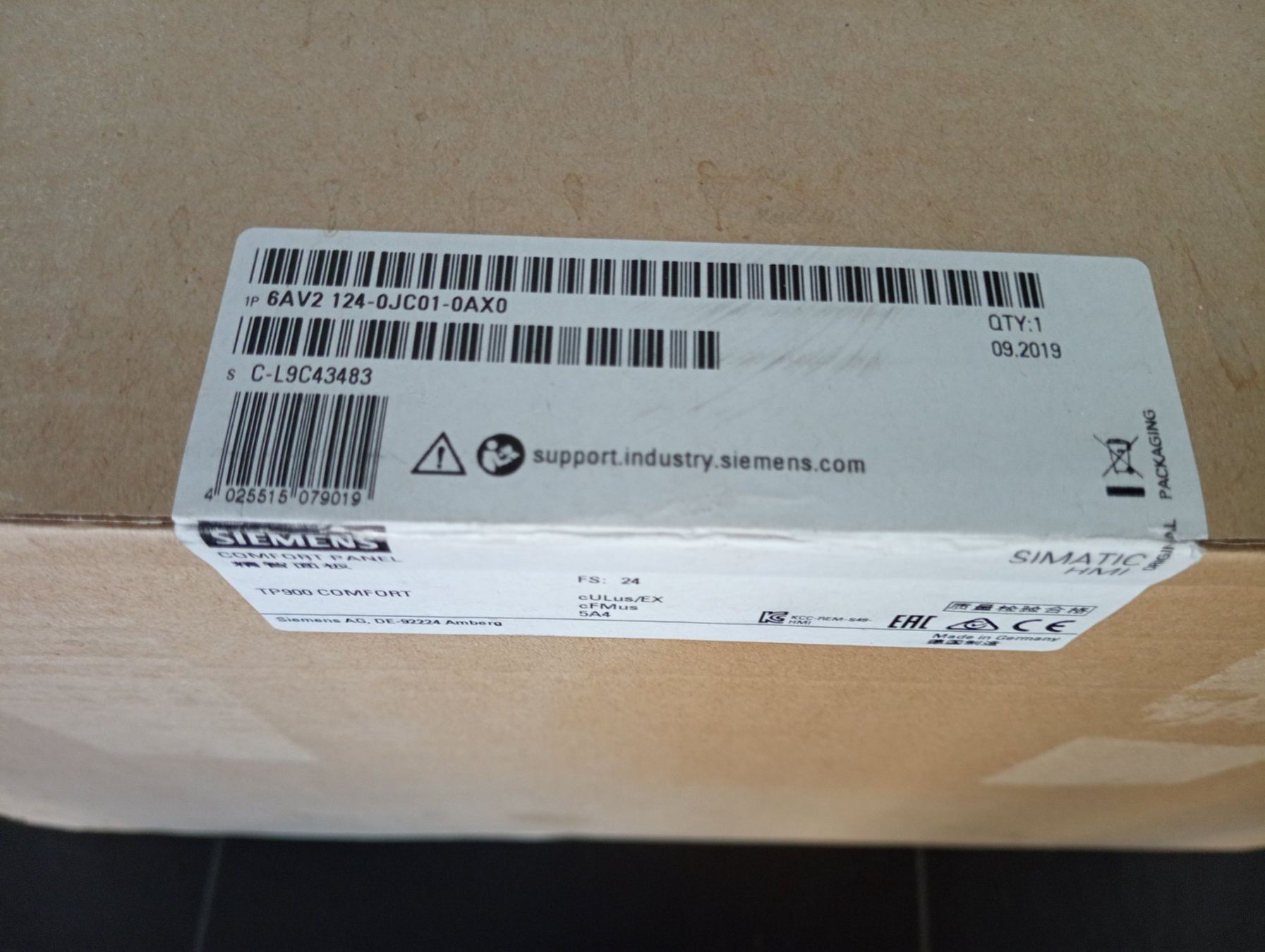 Siemens SIMATIC HMI TP900 Comfort / 6AV2124-0JC01-0AX0 (Neu und ...