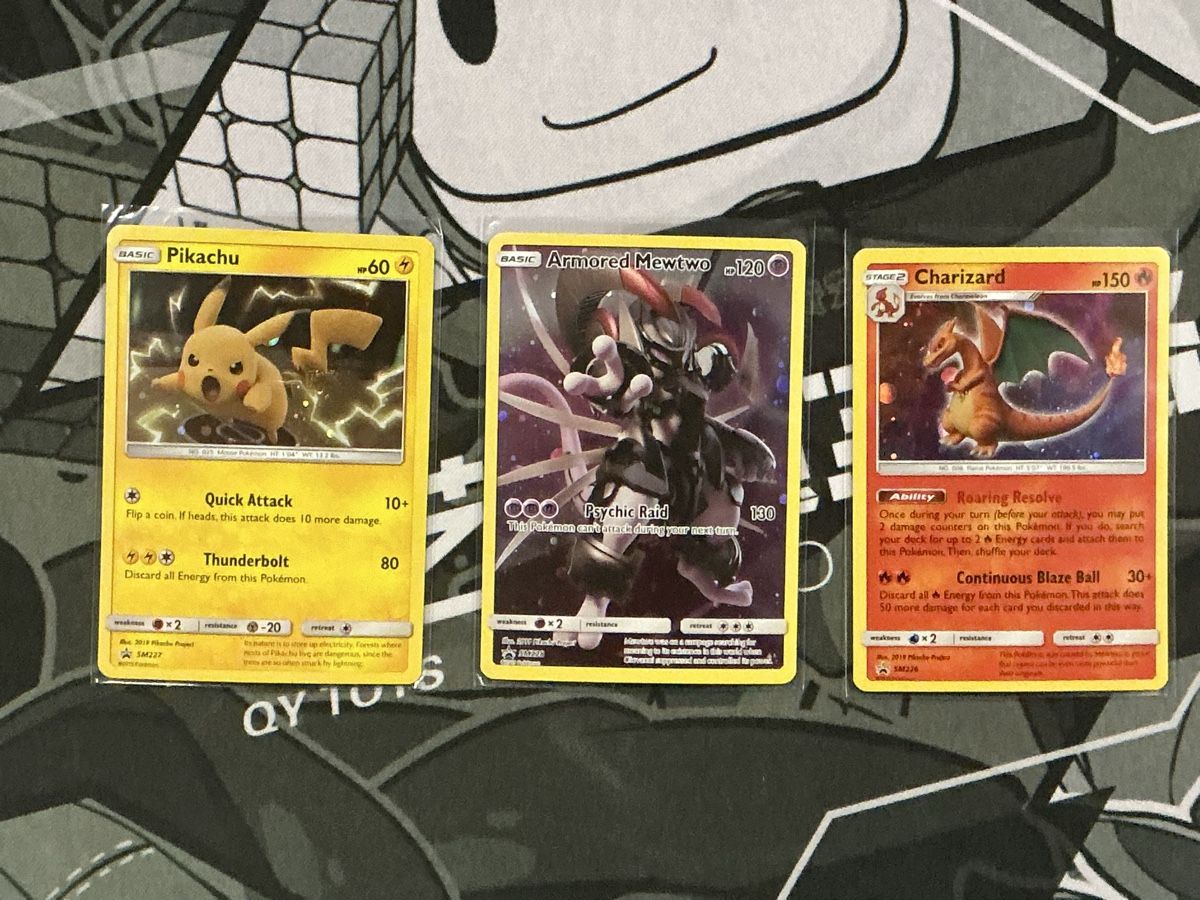 Pokemonkarten - Pikachu, armored Mewtwo, Glurak - Holo Pormo (Gebraucht ...