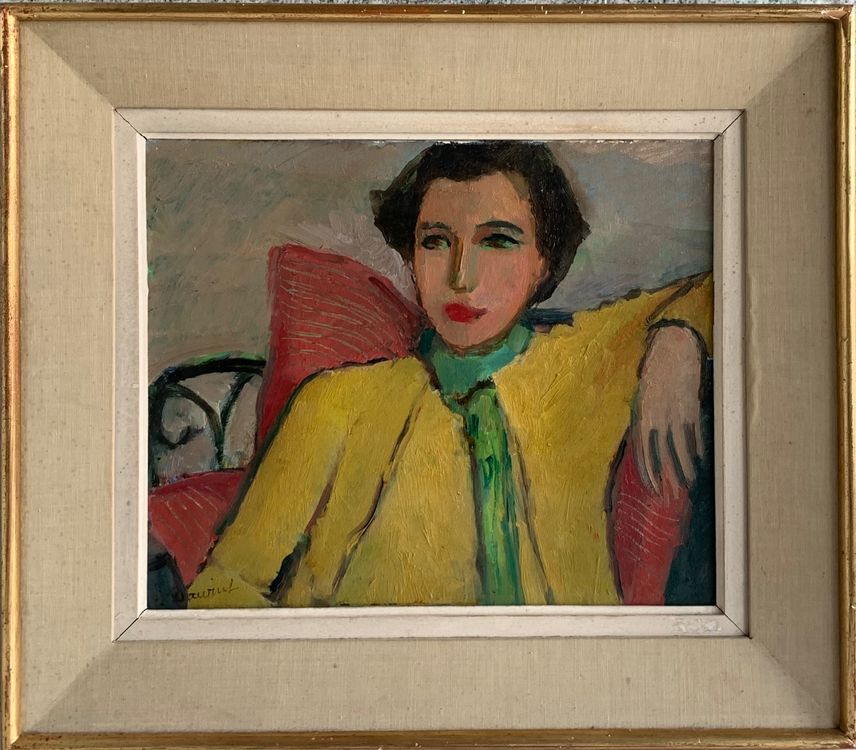 Gemälde von einer Dame mit Gelbe Pulli unleserlich Signiert (Gebraucht) in Root für CHF 455 ...