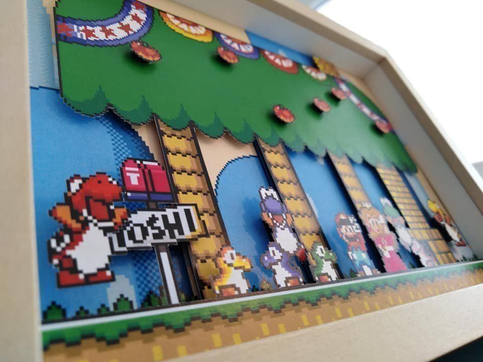 Super Mario World - Papercraft Diorama (Neu (gemäss Beschreibung)) in ...