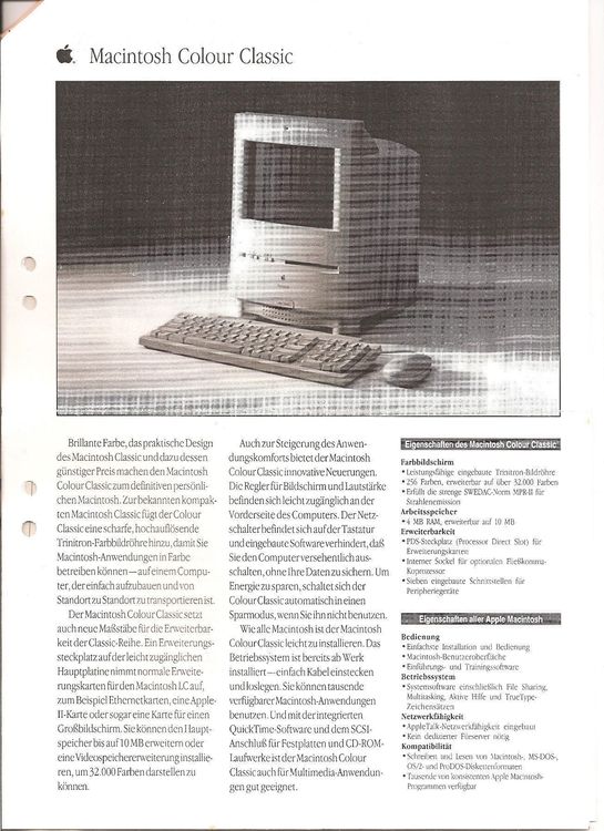 Apple Macintosh 4/80 + StyleWriter II (Gebraucht) in Schwerzenbach für CHF 750 – nur Abholung ...