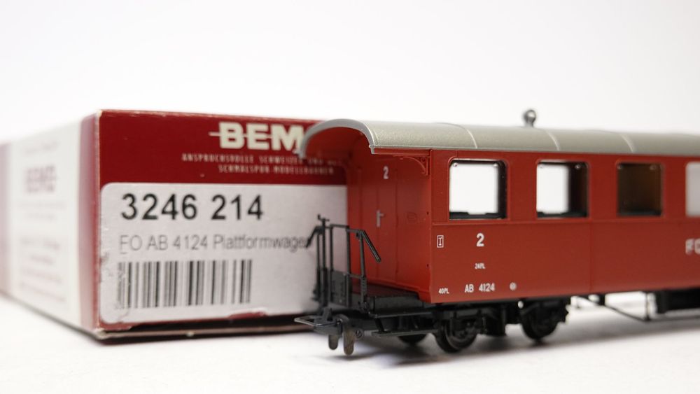 e8 Bemo 3246 214 FO Plattformwagen AB 4124 rot (Gebraucht) in Thun für CHF 79 – mit Lieferung ...