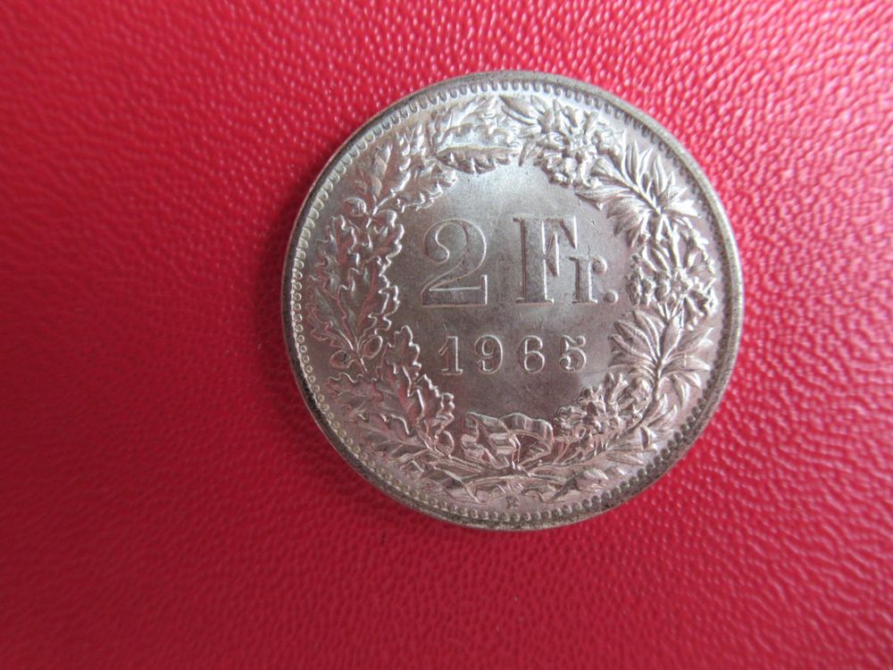 SILBERMÜNZE 2 FRANKEN 1965 - NEU - NIE IN ZIRKULATION (Neu (gemäss Beschreibung)) in Moosseedorf ...