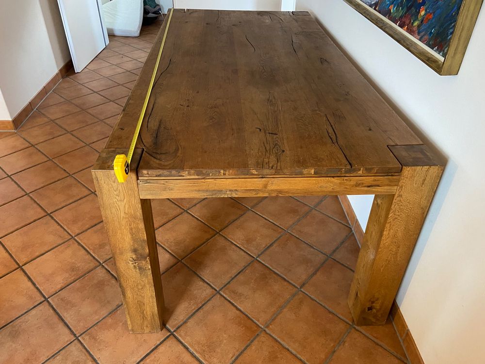 Massiver Holztisch 2m x 1m | Kaufen auf Ricardo
