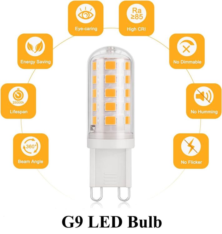 Lampe 3000K LED Leuchtmittel 3.5W, G9 Glühbirne 400 Lumen (Neu (gemäss ...