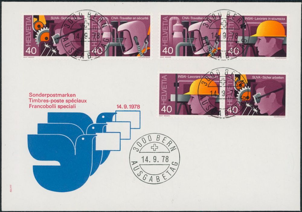 1978 - Suva - Zusammenhängende - FDC ET - Ersttag Voll | Kaufen auf Ricardo
