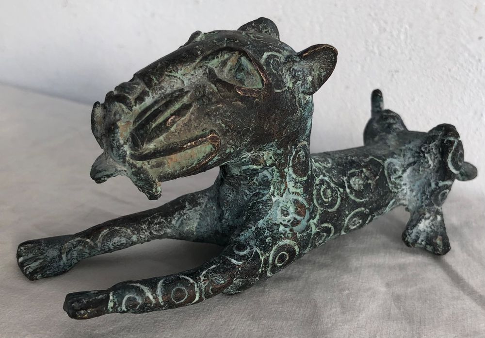 feiner alter Leopard Bronze Benin Länge 15 cm (Gebraucht) in Rüthi (Rheintal) für CHF 101 – mit ...