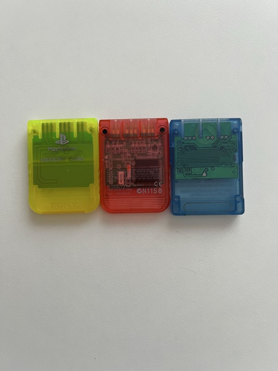 3x Playstation 1 PS1 oder PS2 Memory Card - Zustand unbekann (Defekt ...