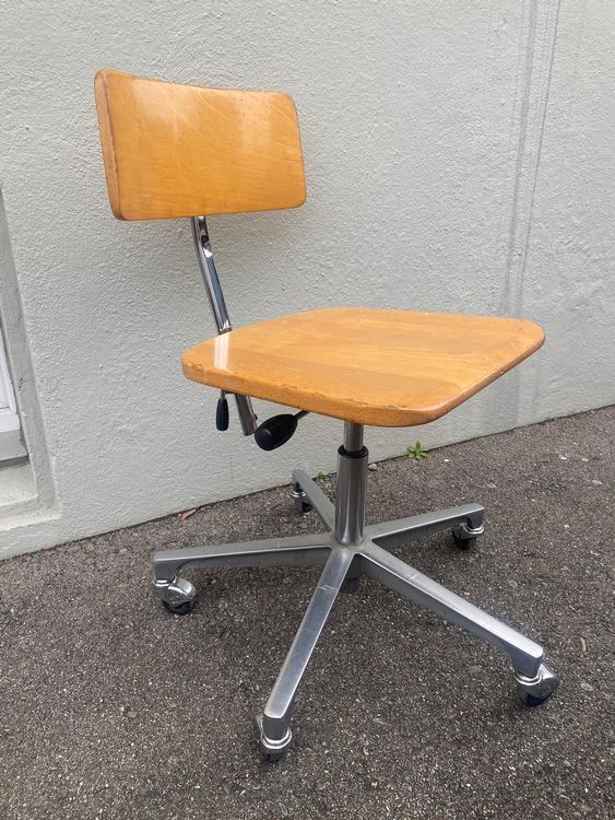 Vintage Bürostuhl - GRAHL ERGONOM - HOLZ mit Räder (Gebraucht) in ...
