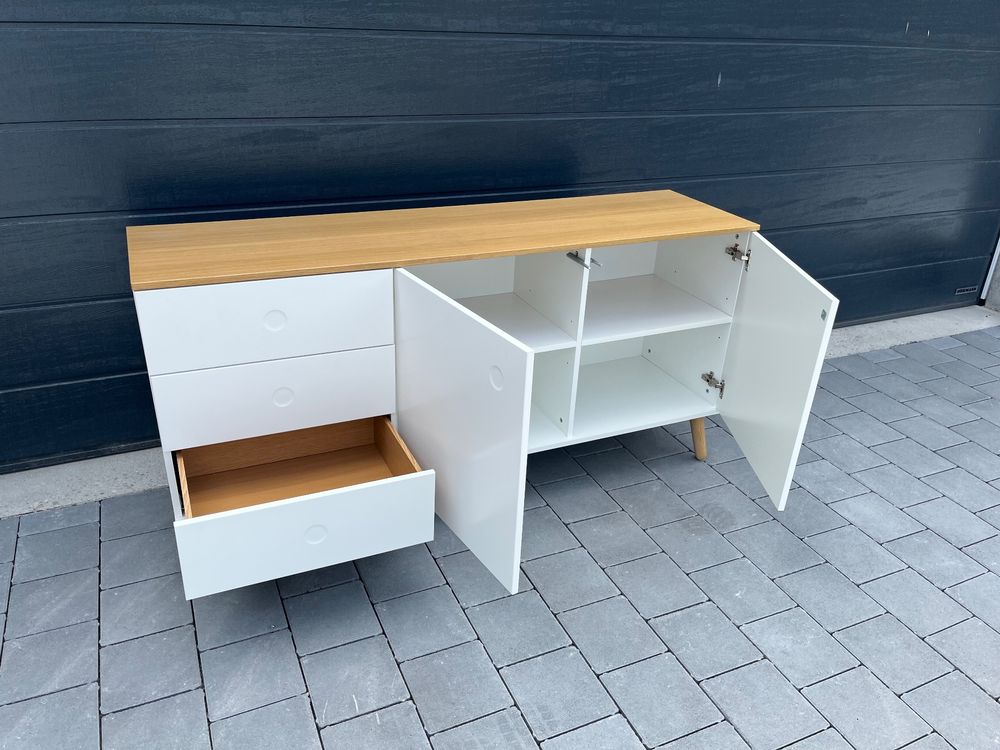 Sideboard Livique Weiss/Eiche (Gebraucht) in für CHF 390 – nur Abholung ...