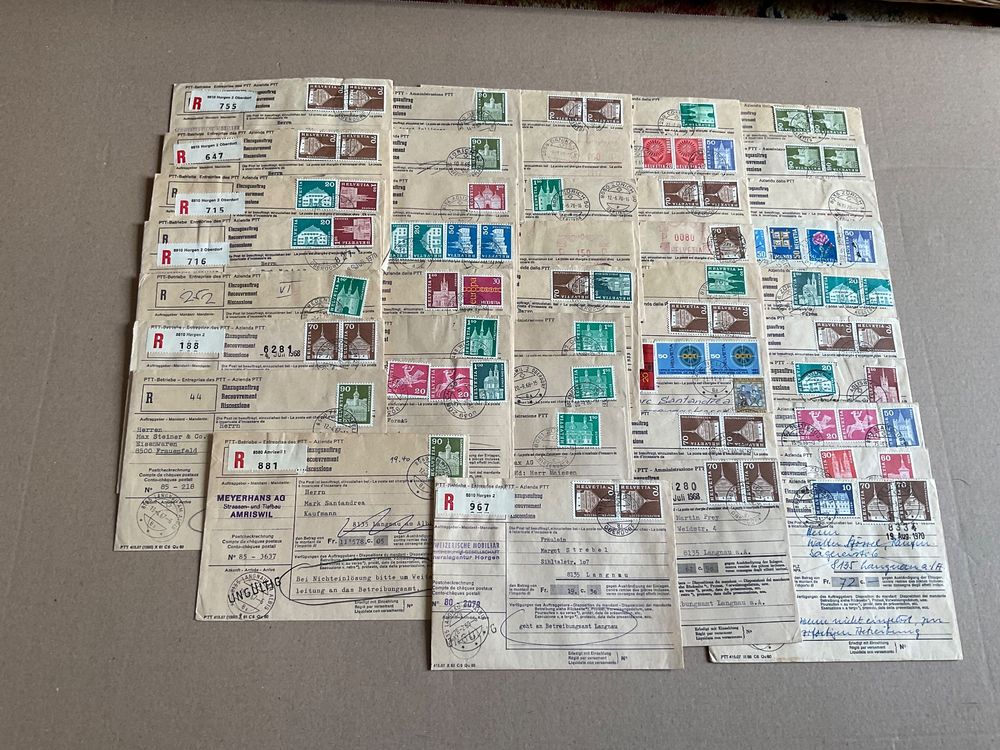Los 43 PTT EINZUGSAUFTRAG R/UMSCHLÄGE , tolle Auswahl (Gebraucht) in ...
