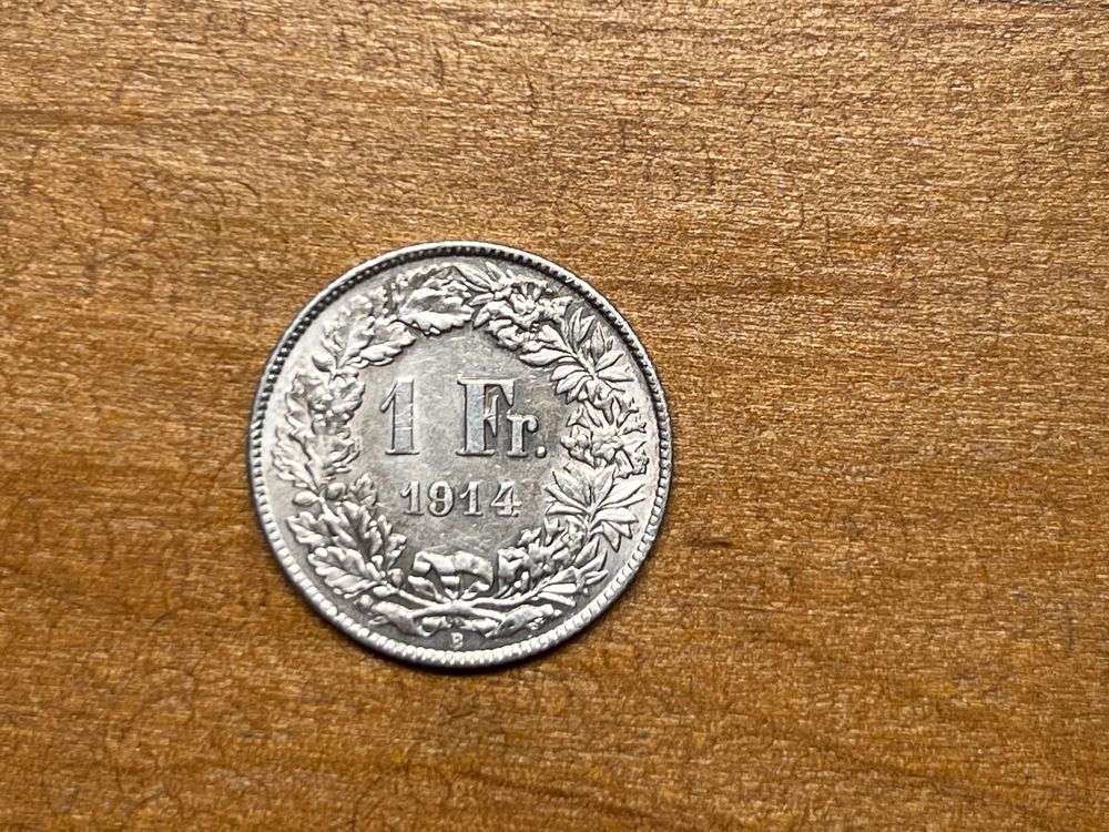 Silbermünze 1Fr. 1914 (Gebraucht) in Ermatingen für CHF 3 – mit Lieferung auf Ricardo kaufen