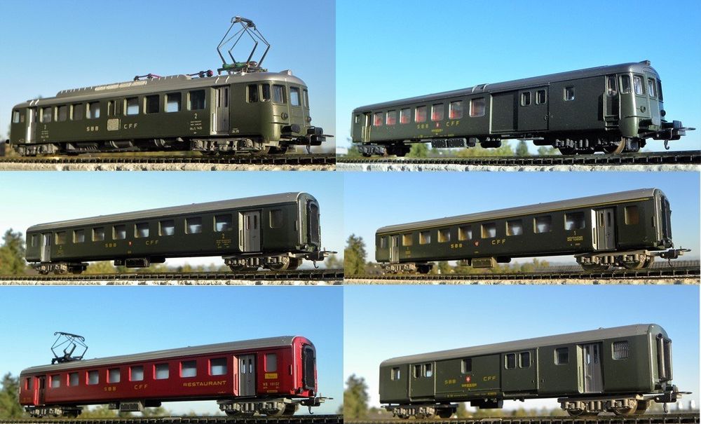 Train CFF avec automotrice RBe 4/4 - HO courant continu | Kaufen auf Ricardo