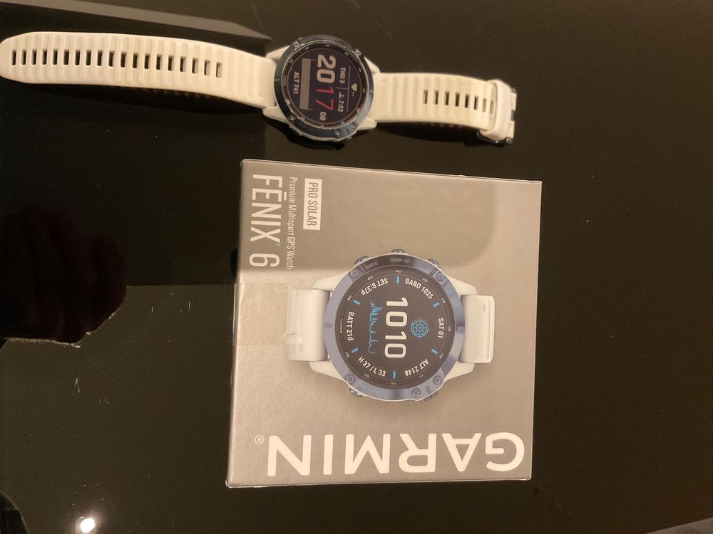 Garmin Félix 6 pro solar blue white | Kaufen auf Ricardo