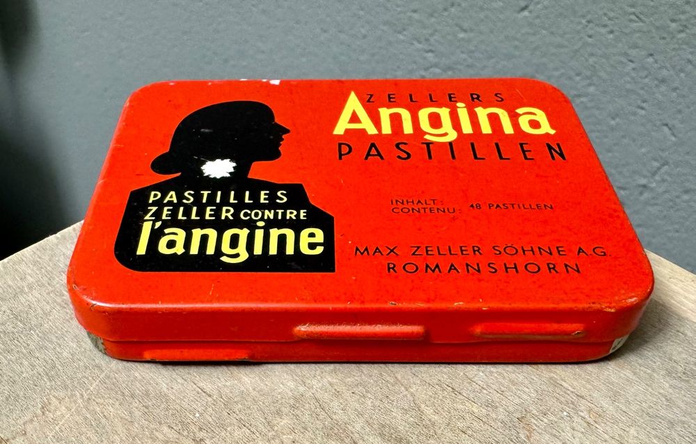 Alte Blechdose ZELLERS ANGINA PASTILLEN Zeller Romanshorn (Gebraucht ...