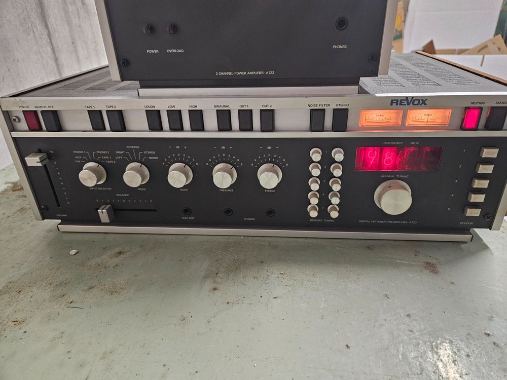 ReVox FM TUNER A720 AMPLIFIER A722 (Gebraucht) in Dietikon für CHF 331 – nur Abholung auf ...