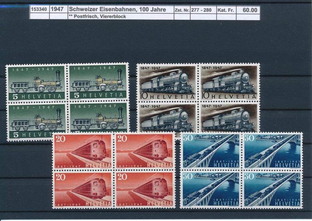 1947 "100 Jahre Schweizer Eisenbahnen" | Kaufen auf Ricardo